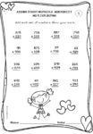 Adding 3 Digit Numbers Worksheets - Valentine's Day Themed - Made By ...