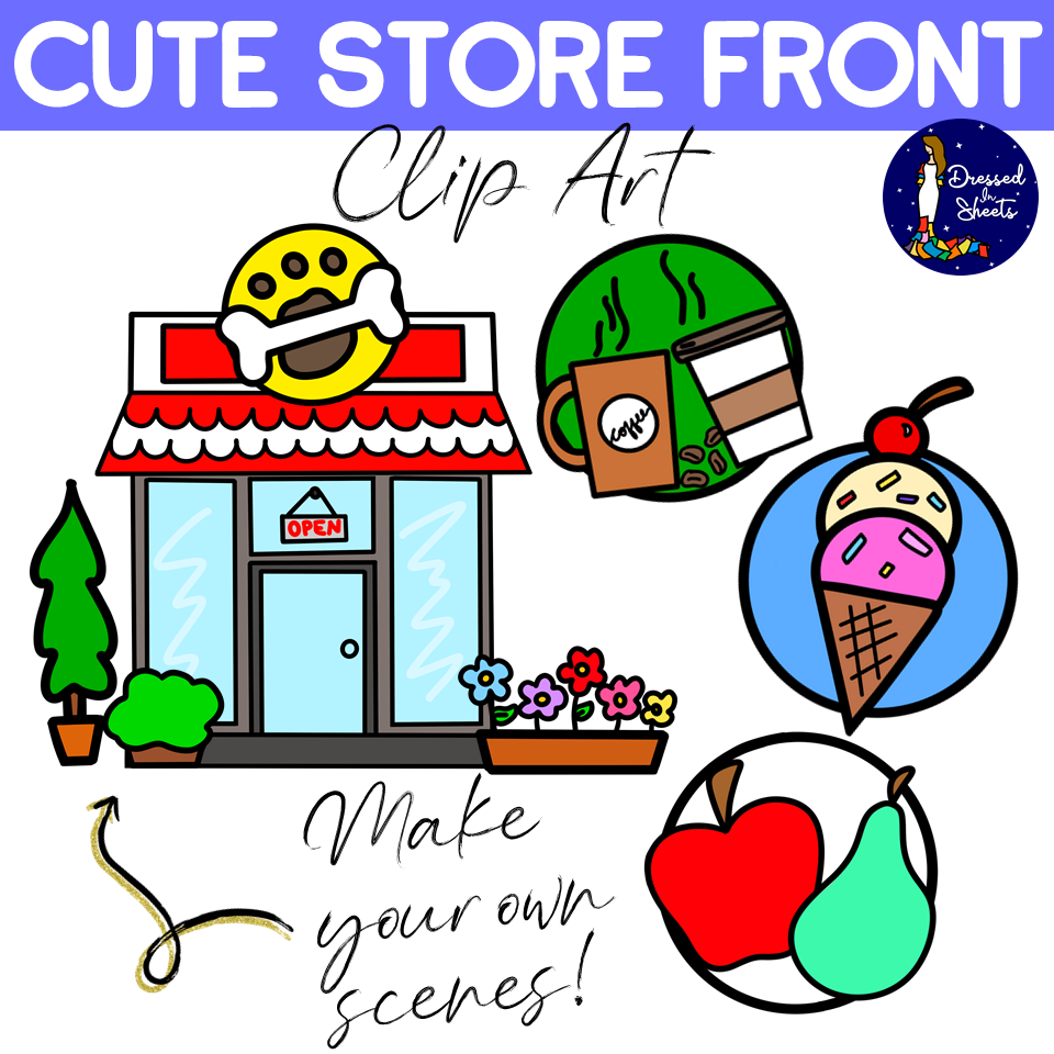 Cute Store Front Clip Art | Made By Teachers