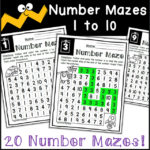 Number Mazes for Number Recognition practice (20 activities) - Made By ...