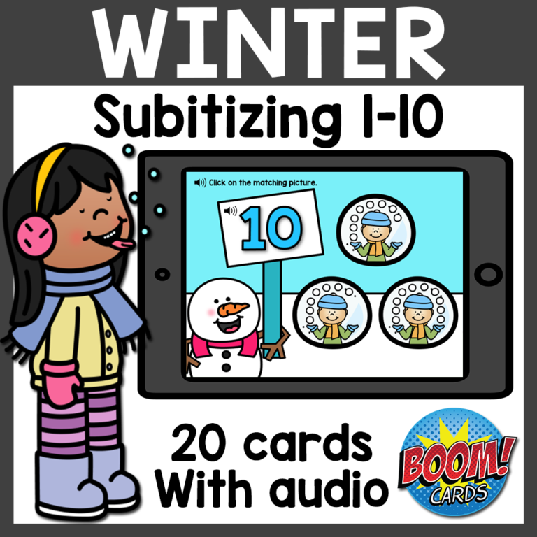 Subitizing Boom Cards | Winter Boom Cards Distance Learning | Made By Teachers