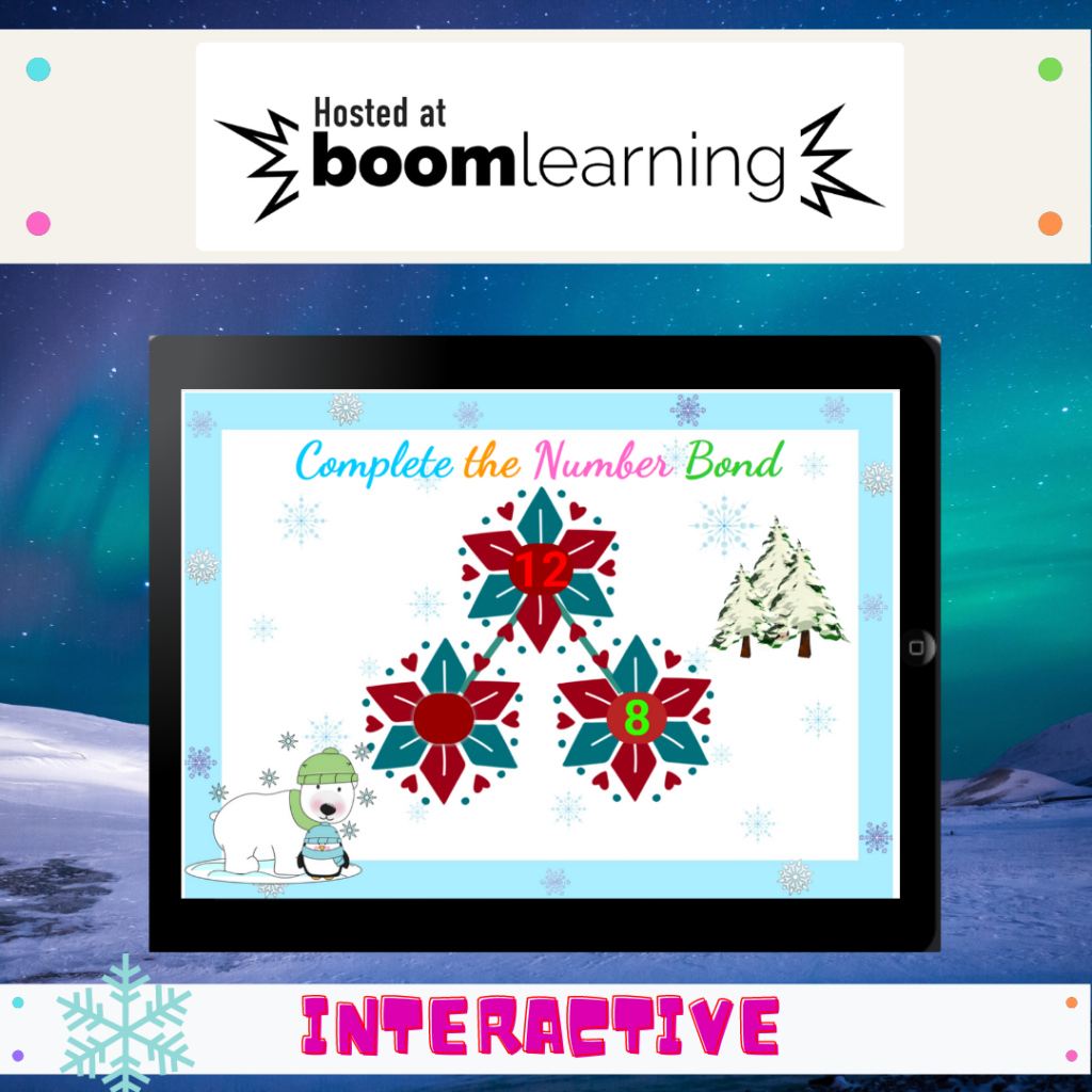 Number Bonds Up to 20 Winter Math Boom Cards Distance Learning - Made ...