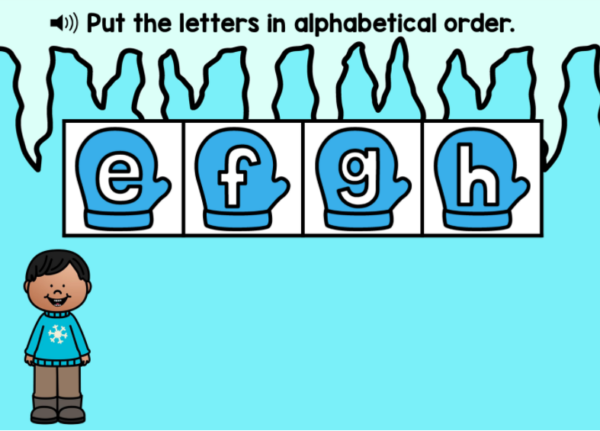 Letter ABC Order Boom Cards | Winter Boom Cards - Made By Teachers