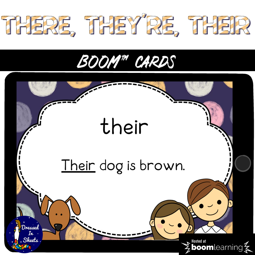 There They're Their Worksheets and BOOM cards | Made By Teachers