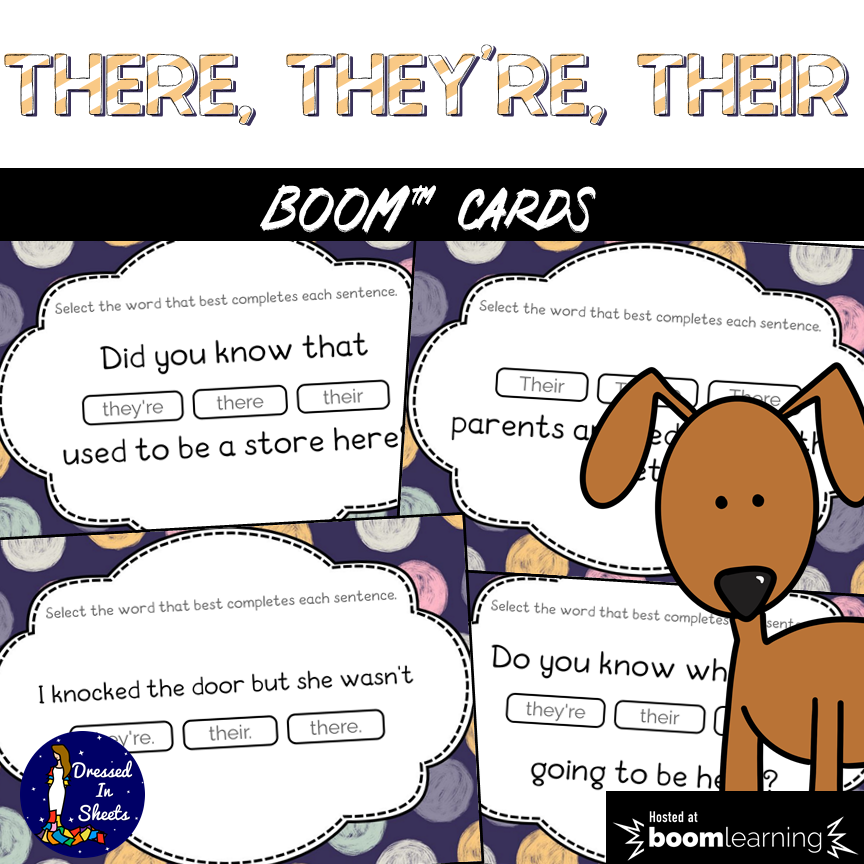 There They're Their Worksheets and BOOM cards | Made By Teachers