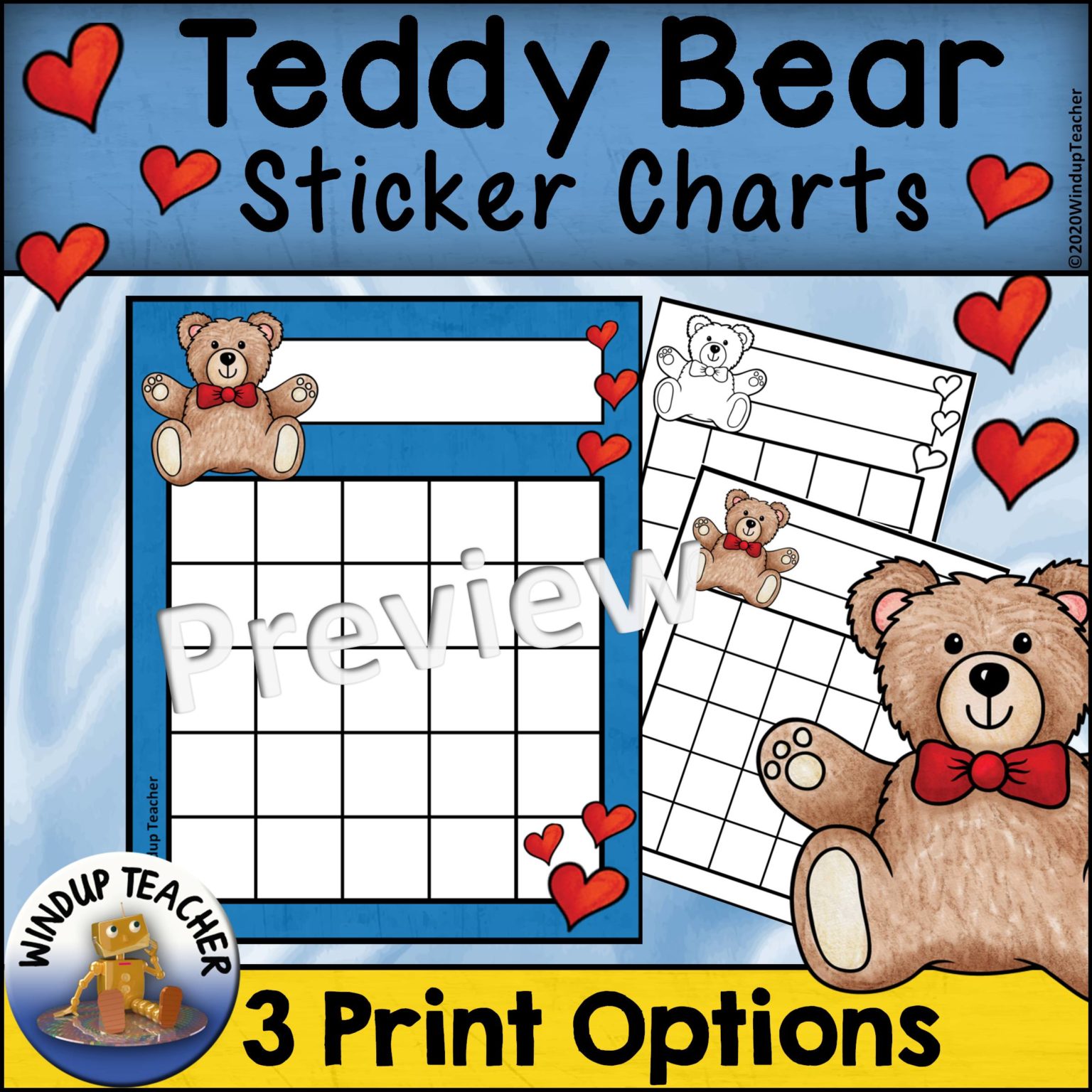 Teddy Bear Sticker Charts | Made By Teachers