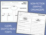 Reading Response Activities Graphic Organizers for Any Text | Made By ...