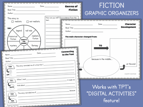 Reading Response Activities Graphic Organizers for Any Text | Made By ...