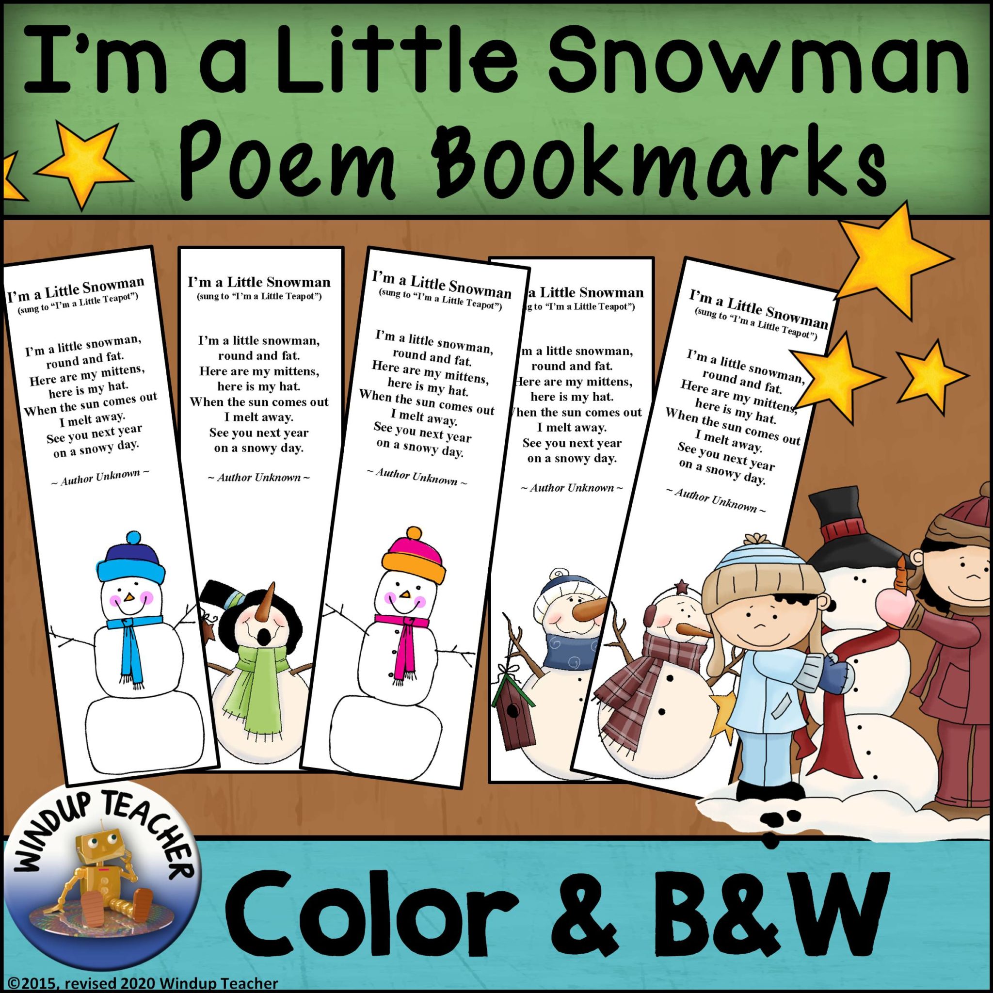 Snowman Bookmarks - Made By Teachers