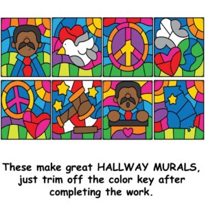 Martin Luther King Jr Addition and Subtraction Color by Number Bundle ...