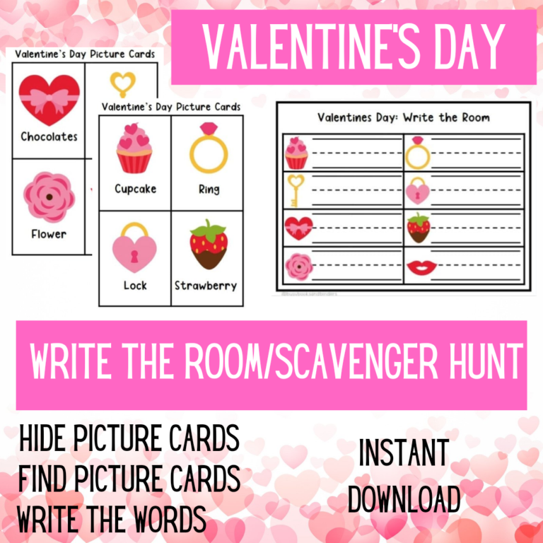 Valentines Day Activities | V-Day Worksheets | Write the Room | Made By ...