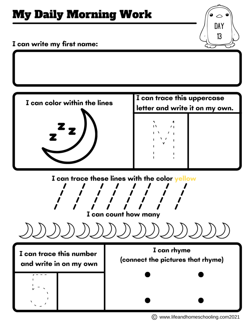 Preschool Morning Work | Made By Teachers