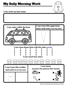 Preschool Morning Work - Made By Teachers