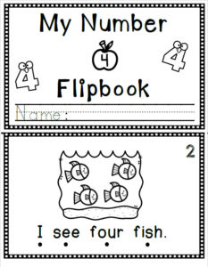 My Number 4 Flip Book (Flipbook) | Made By Teachers