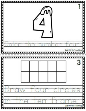 My Number 4 Flip Book (Flipbook) | Made By Teachers