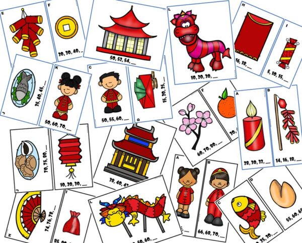 Chinese New Year Skip Counting Math Center - Made By Teachers