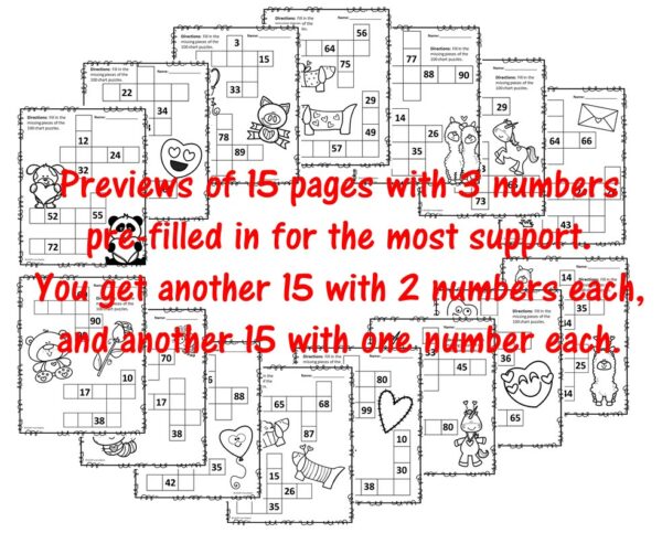 Valentine's 100S Charts Activities - Made By Teachers