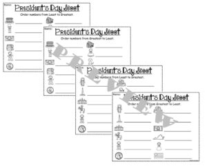 PRESIDENTS DAY MATH CENTERS ORDERING NUMBERS | PRESIDENTS DAY ...