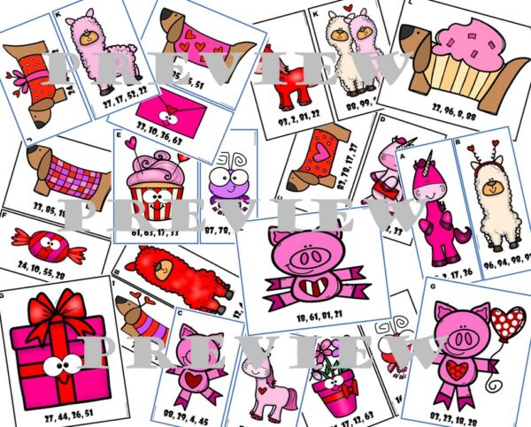 Valentines Day Ordering Numbers Math Center - Made By Teachers