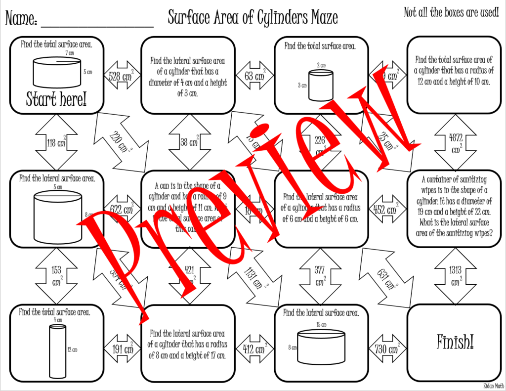 Surface Area Anchor Chart (TEK 8.7B) | Made By Teachers