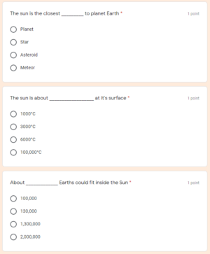 Bill Nye - The Sun Google Form! (Great Distance learning or Sub plans ...