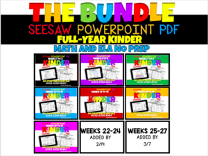 SEESAW Kindergarten All Year No Prep Bundle | Made By Teachers