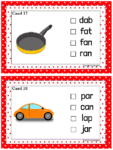 CVC Words Task Cards for Kindergarten - Made By Teachers