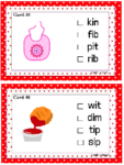 CVC Words Task Cards for Kindergarten - Made By Teachers