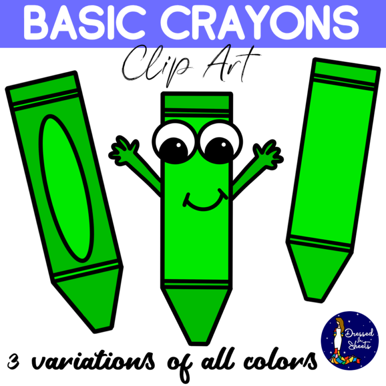 Basic Crayons Clip Art - Made By Teachers