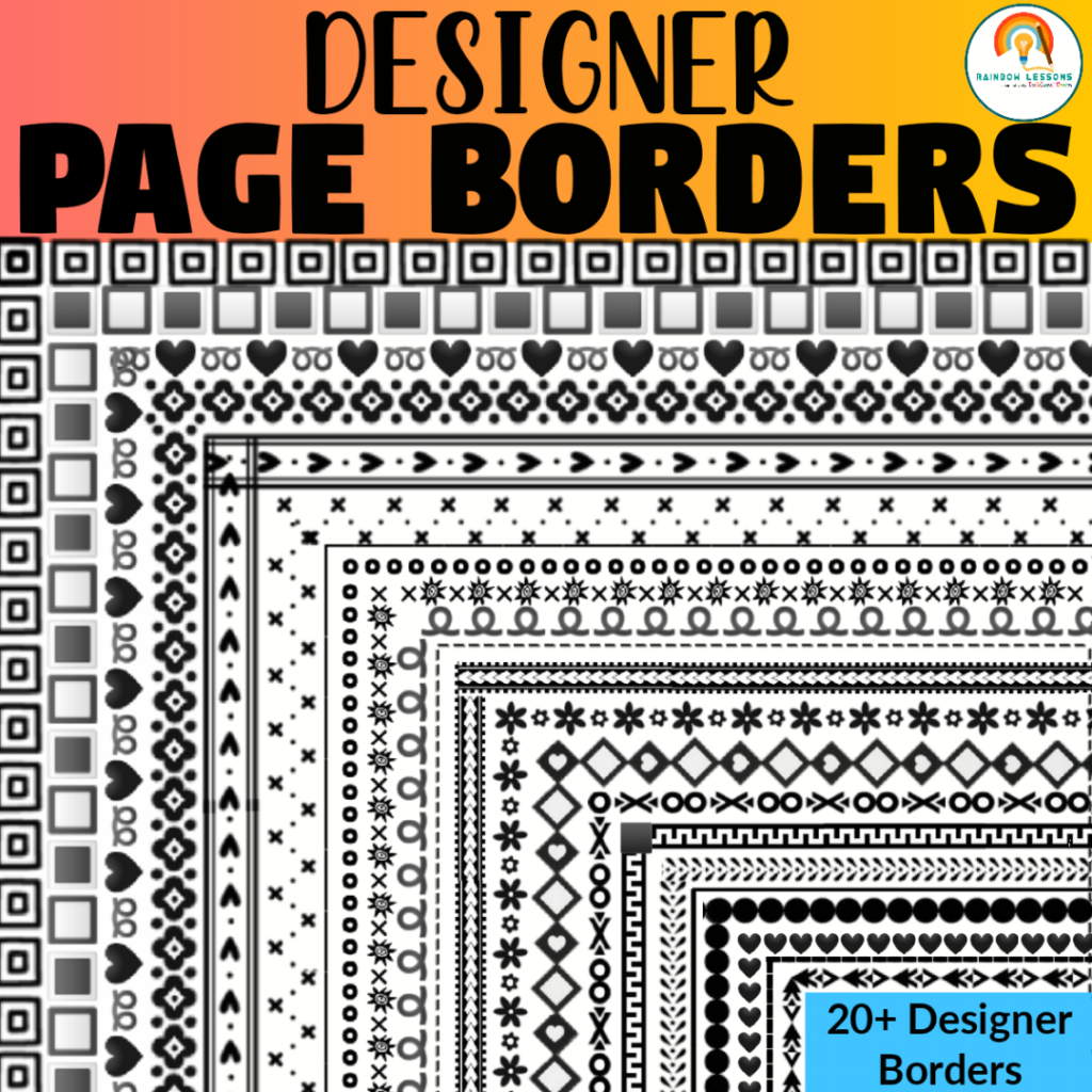 Designer Page Borders and Frames - Made By Teachers