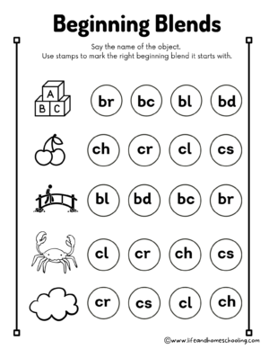 Stamp Beginning Blends Printable Activity - Made By Teachers