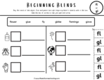 Beginning Blends Cut & Paste - Made By Teachers
