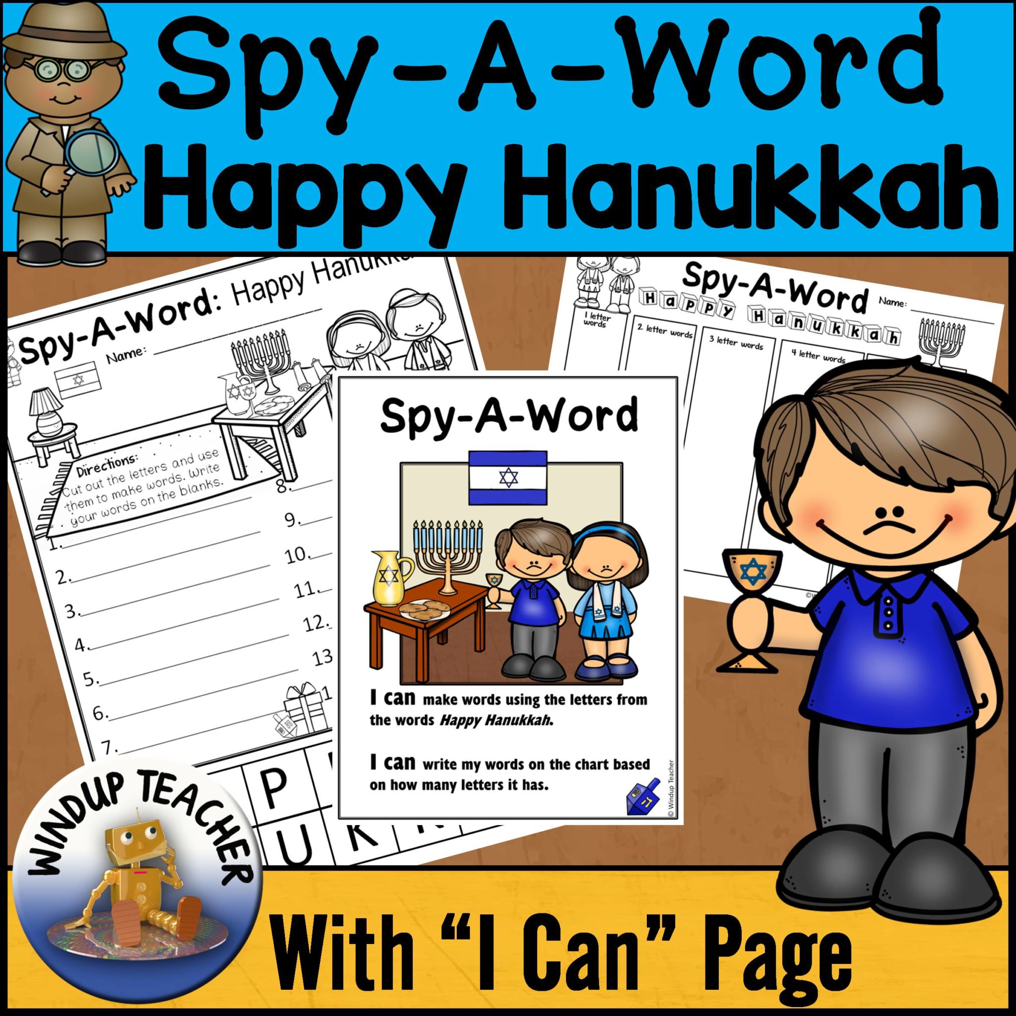 Happy Hanukkah Word Center Activity | Made By Teachers