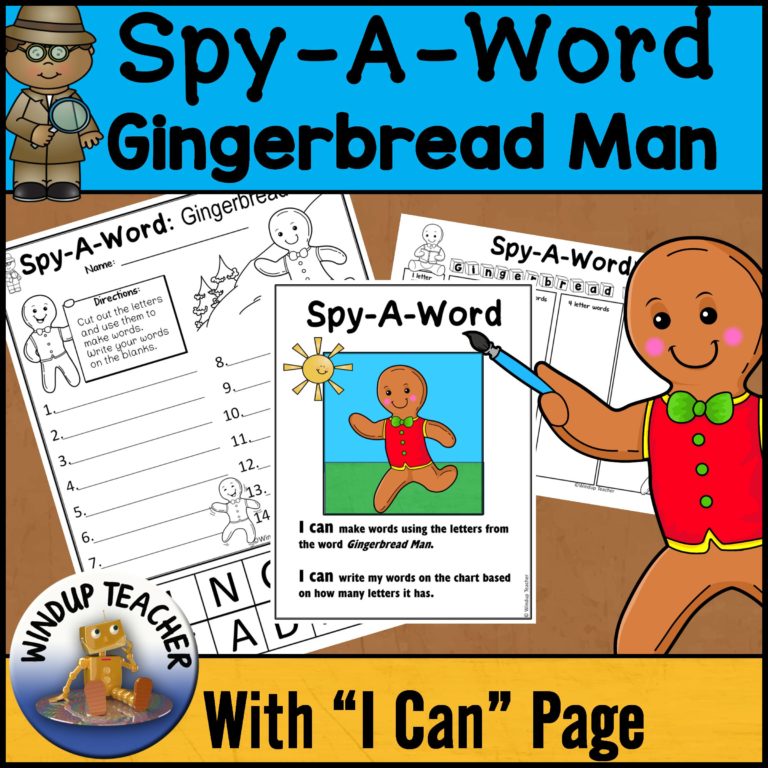 Gingerbread Man Word Activity Center - Made By Teachers