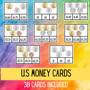 U.S Money Math Cards | Money Values | US Coins - Made By Teachers