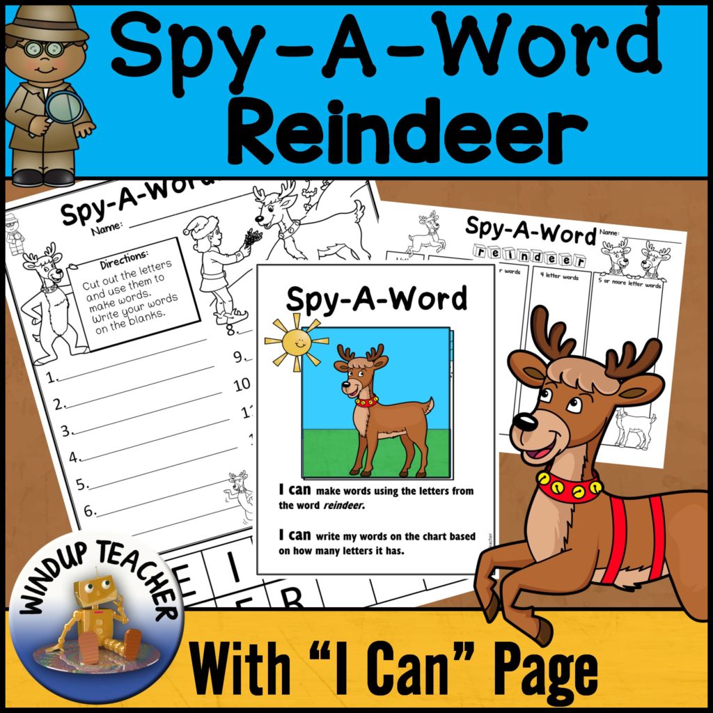Reindeer Word Activity | Literacy Center | Made By Teachers