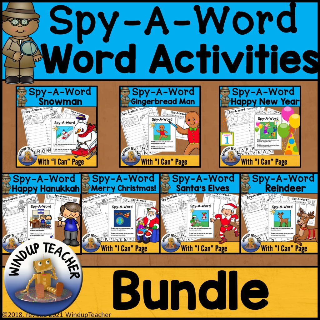 Winter Word Activity BUNDLE | Literacy Center | Made By Teachers