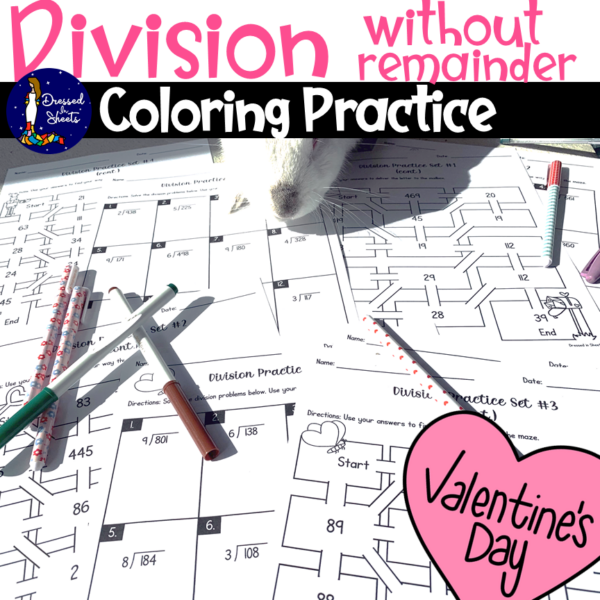 Division Without Remainder Coloring Practice 3-digit divided by 1-digit ...