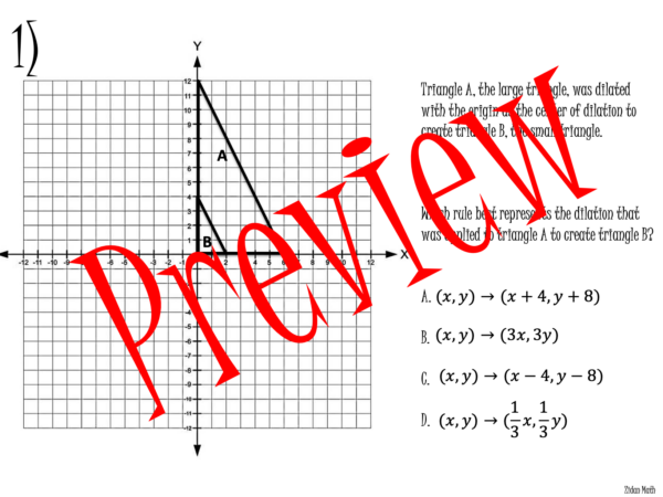 Dilations Gallery Walk (TEK 8.3C STAAR Level Questions) | Made By Teachers
