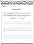 Bible Verse Copywork About Love in Print - Made By Teachers