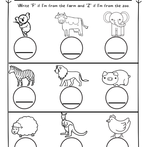 Preschool-Kindergarten Animal Worksheets | Made By Teachers