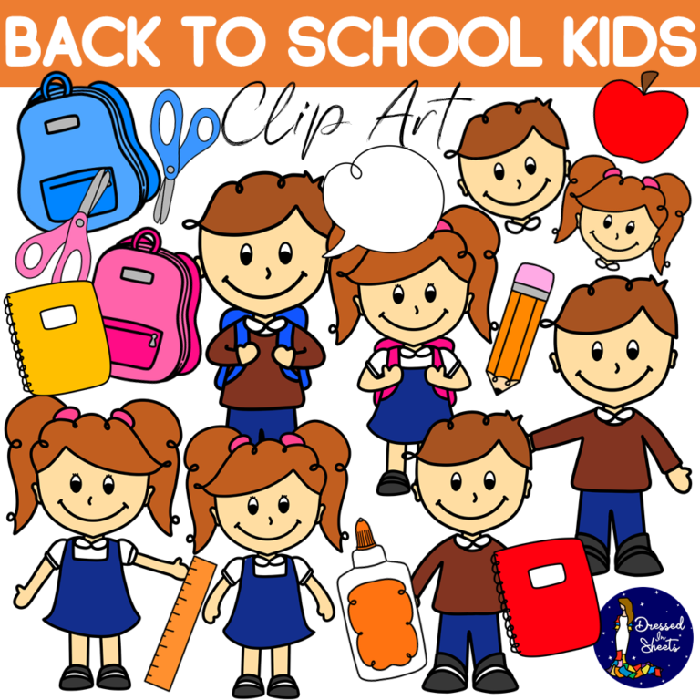 Back to School Kids Clip Art - Made By Teachers
