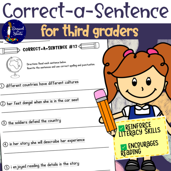 Correct-a-Sentence for Third Graders - Made By Teachers