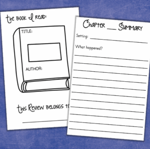 Chapter Book Review Templates for Book Club Literature Circles Book ...