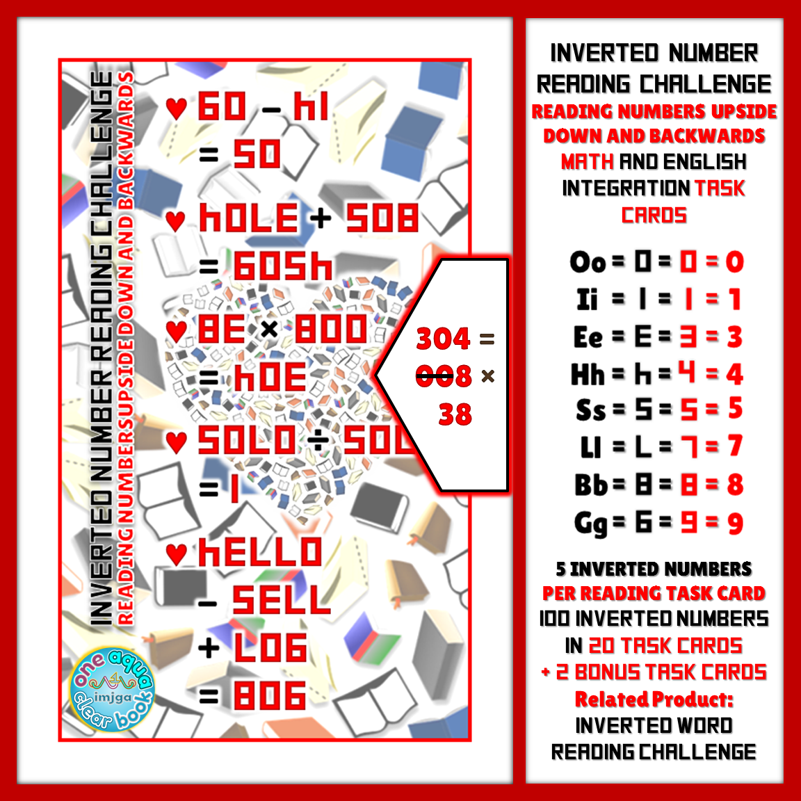 Inverted Word and Number Reading Task Cards | Made By Teachers