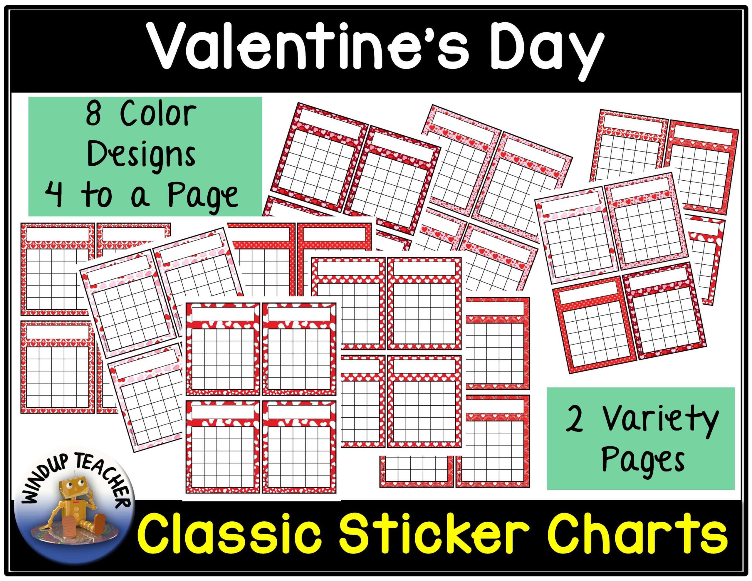 Valentine's Day Sticker Charts | Made By Teachers
