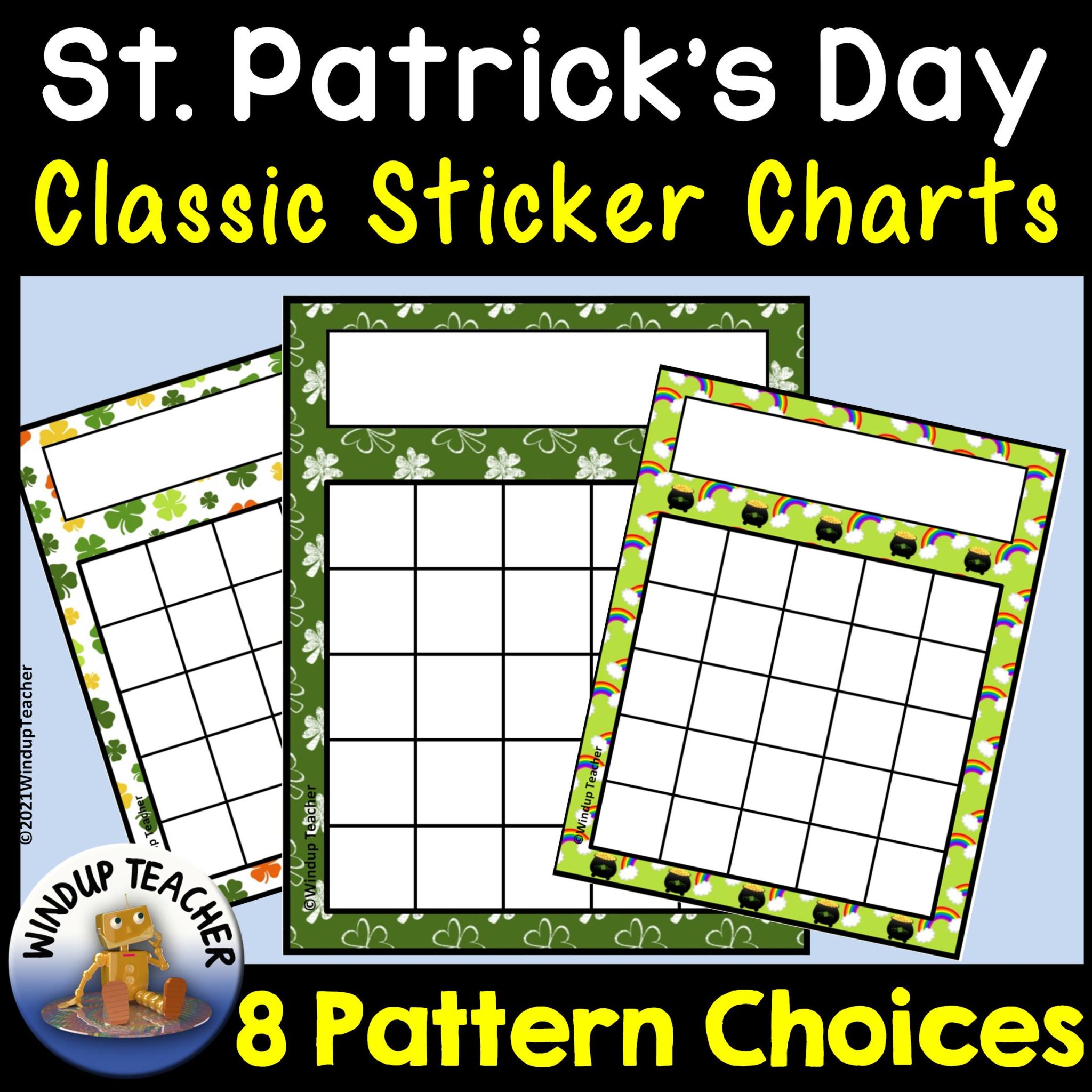 St. Patrick's Day Sticker Charts | Made By Teachers