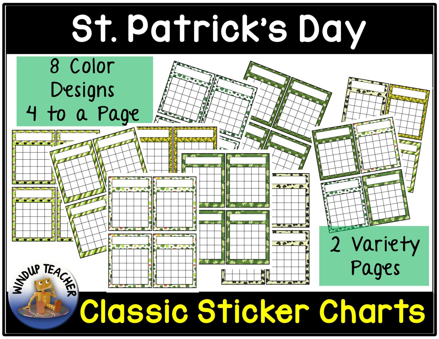 St. Patrick's Day Sticker Charts | Made By Teachers