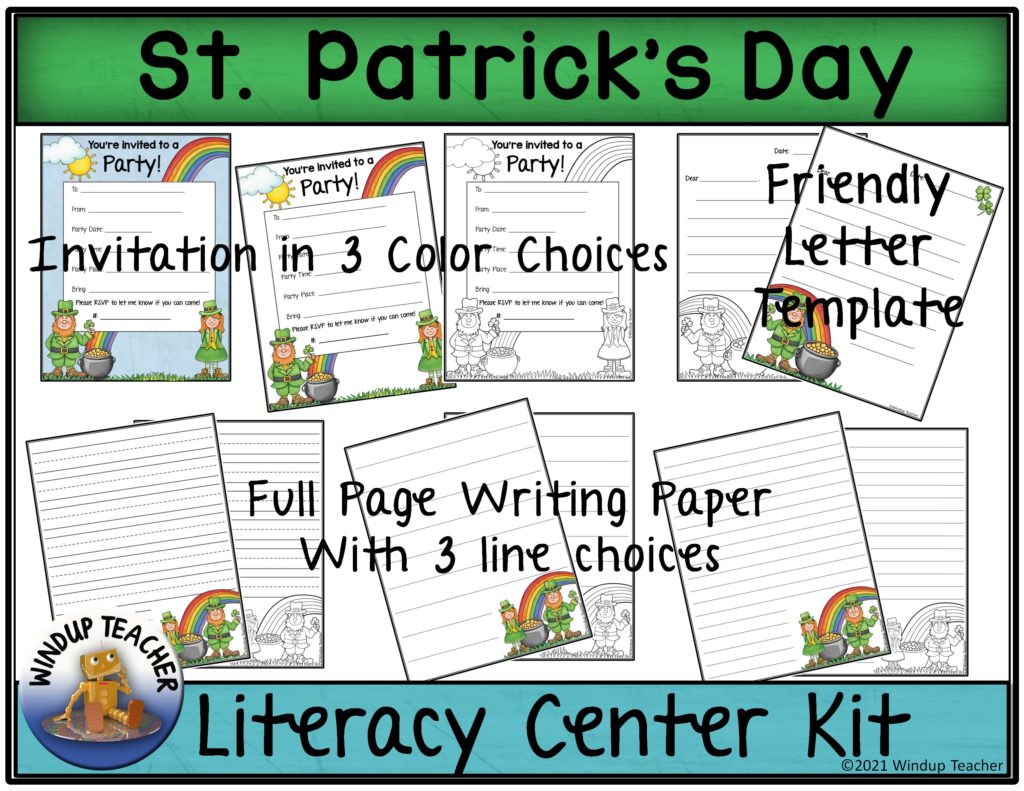 Leprechaun Writing Paper | Color & B&W Activity Sheets for St. Patrick ...