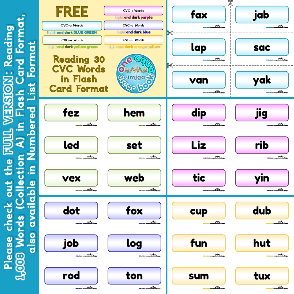 Reading Flash Cards and Word Lists Collection A - Made By Teachers