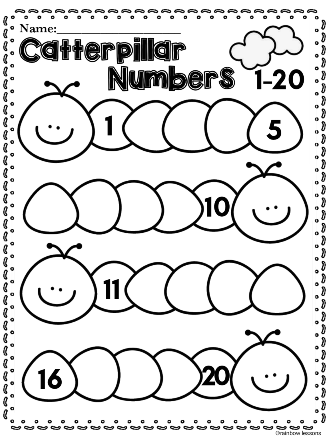 Numbers 1 20 Worksheets Spring Math Worksheets Made By Teachers